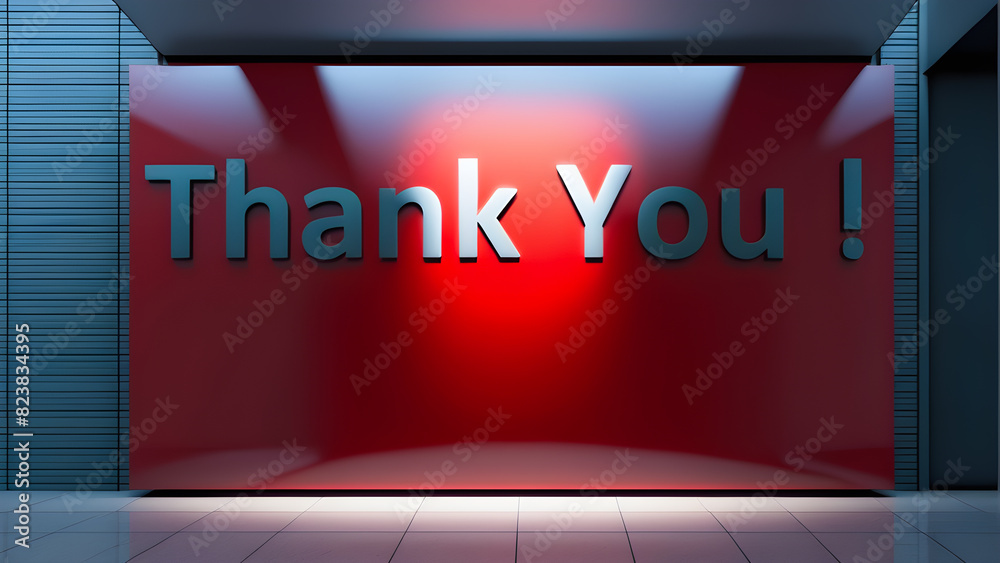 Thank You text on red background Stock Photo | Adobe Stock