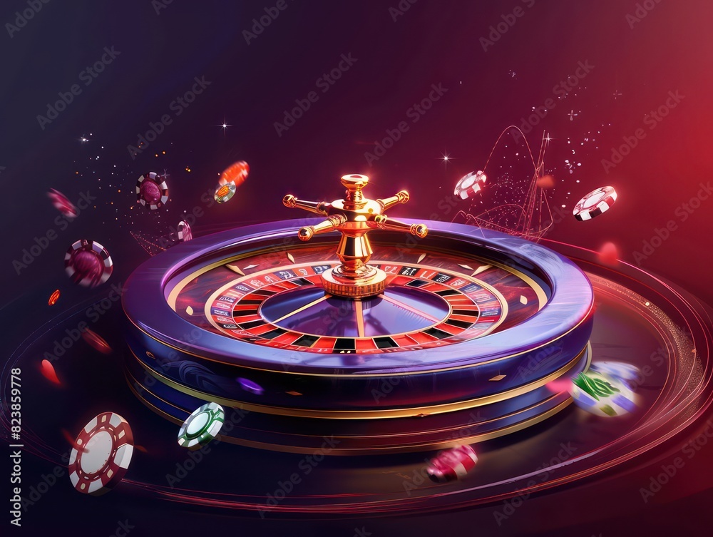 Roulette wheel turning, colorful layout visible in an engaging online ...