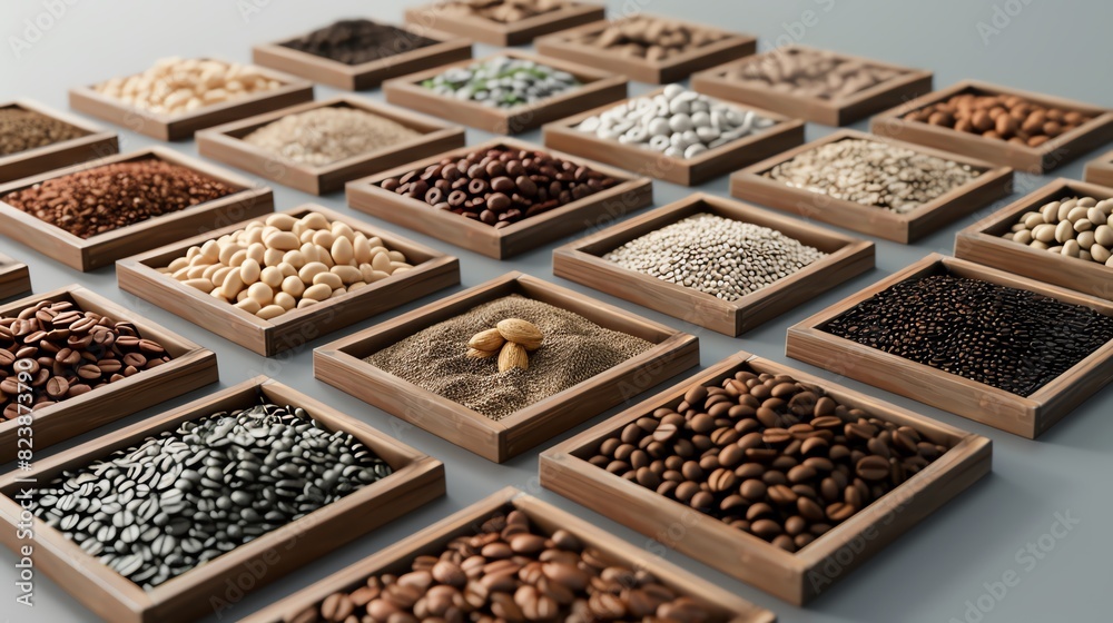 Coffee bean selection guide flat design side view artisanal craft theme ...