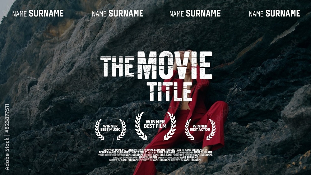 Movie Intro Title Screen Clean Modern Film Stock Template | Adobe Stock