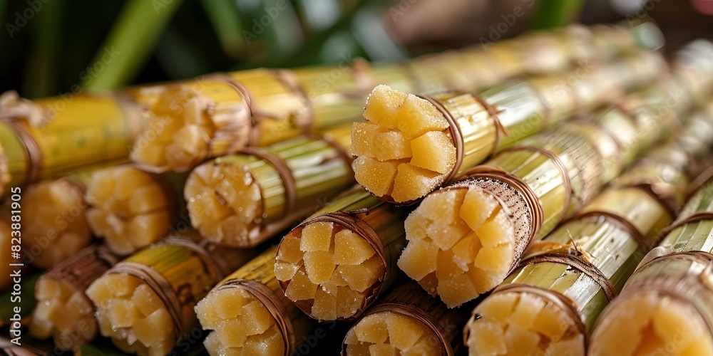 Isolated mature sugar cane top byproduct of sugarcane milling organic ...