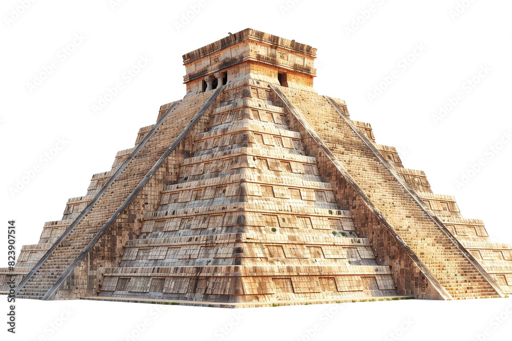 Ancient Mayan pyramid isolated on transparent background, png, cut out ...