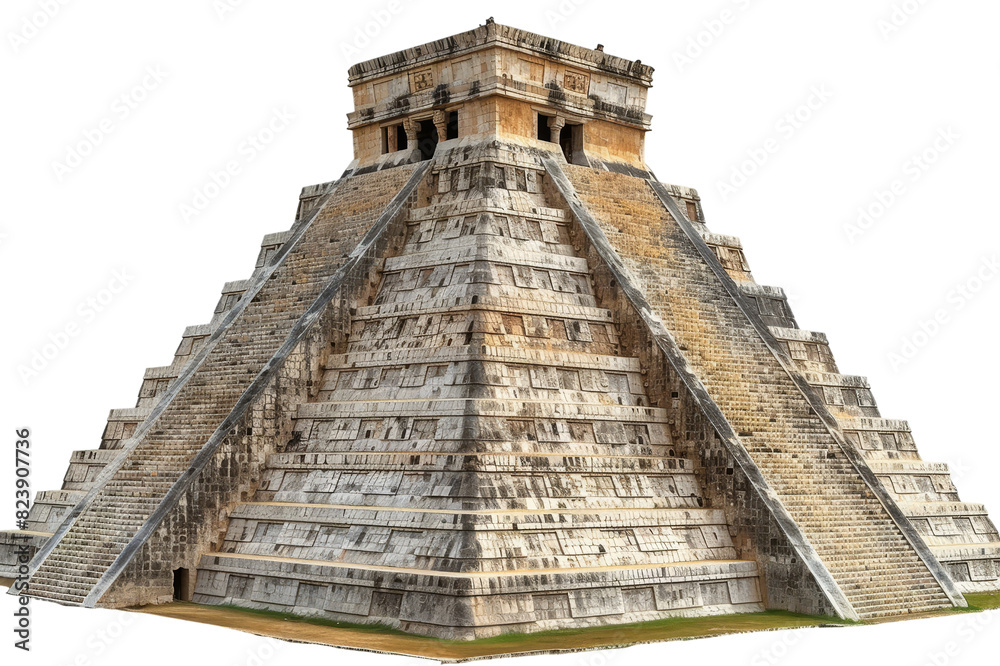 Ancient Mayan pyramid isolated on transparent background, png, cut out ...