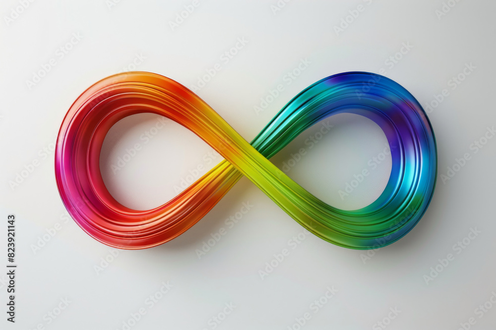 Neurodiversity infinity rainbow symbol: a vibrant illustration ...