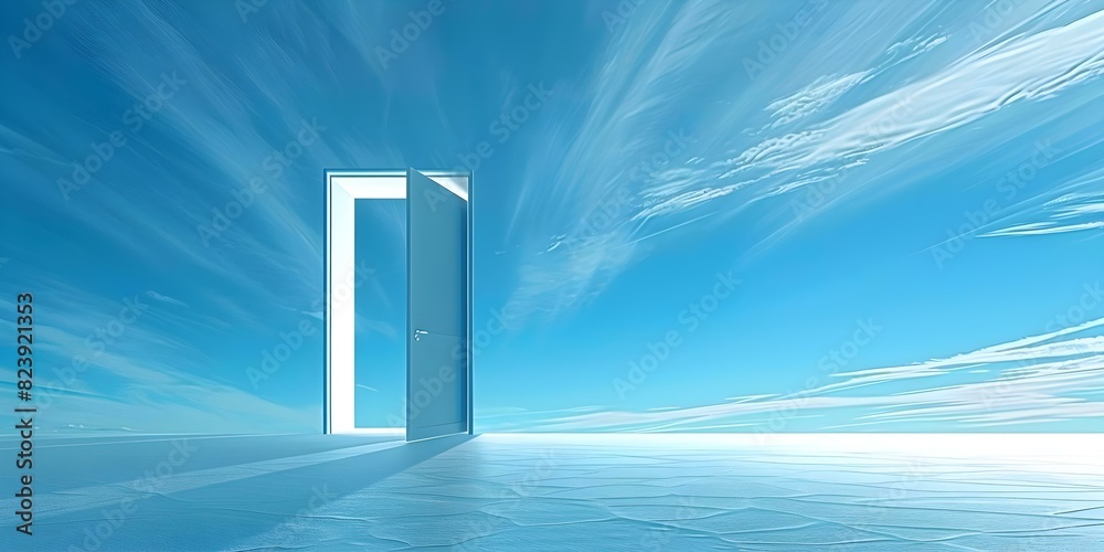Passage to a New Life: Symbolism of an Open Door Leading to a Blue Sky ...