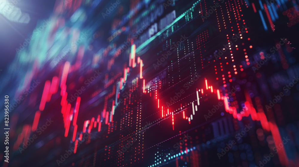 Stock market portfolio chart showcasing profit and loss trends, Dynamic ...