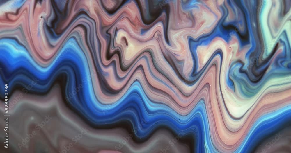 Moving marble texture background. Fluid art of flowing red, blue colors ...