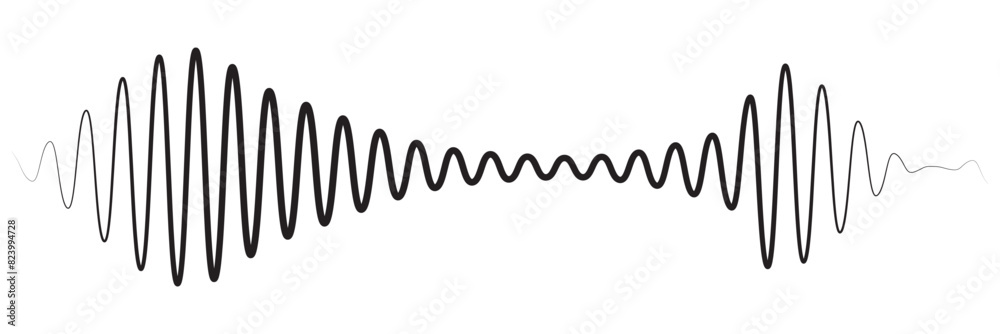 sound icon set. digital recorder voice audio wave vector symbol ...