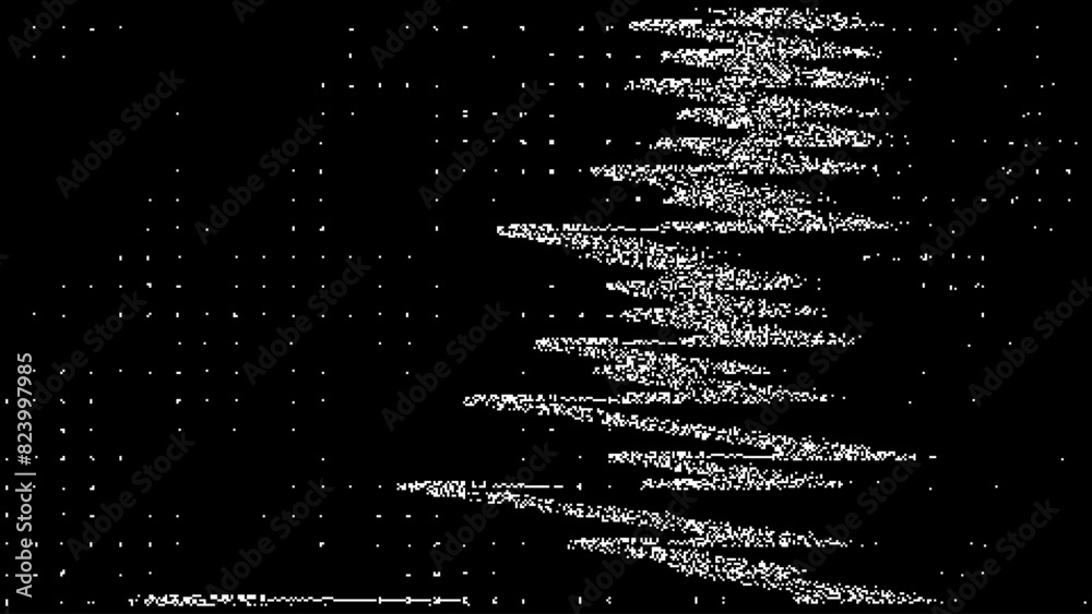 Retro CCTV or VHS Video White Noise Background. Scanlines Vibration ...