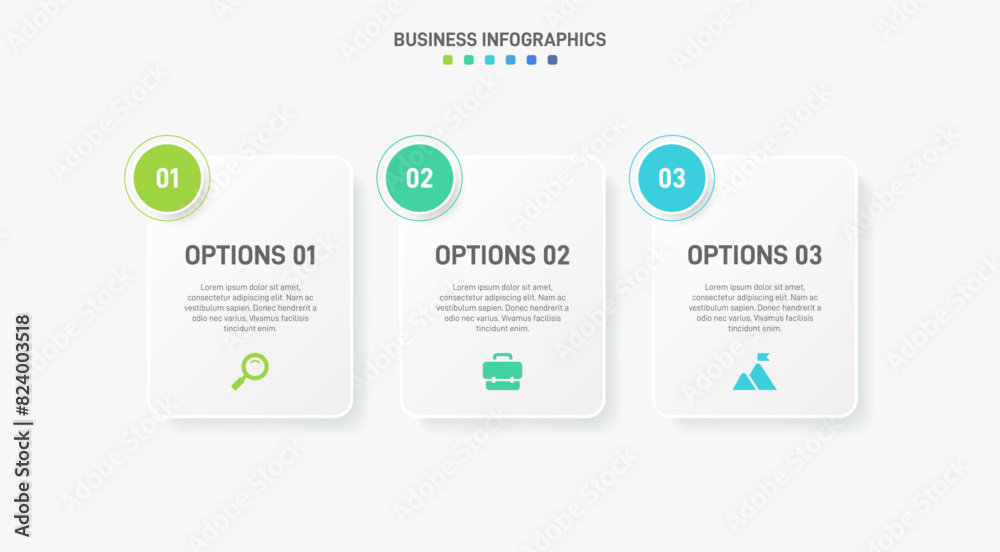 Horizontal progress bar featuring 3 arrow-shaped elements, symbolizing ...
