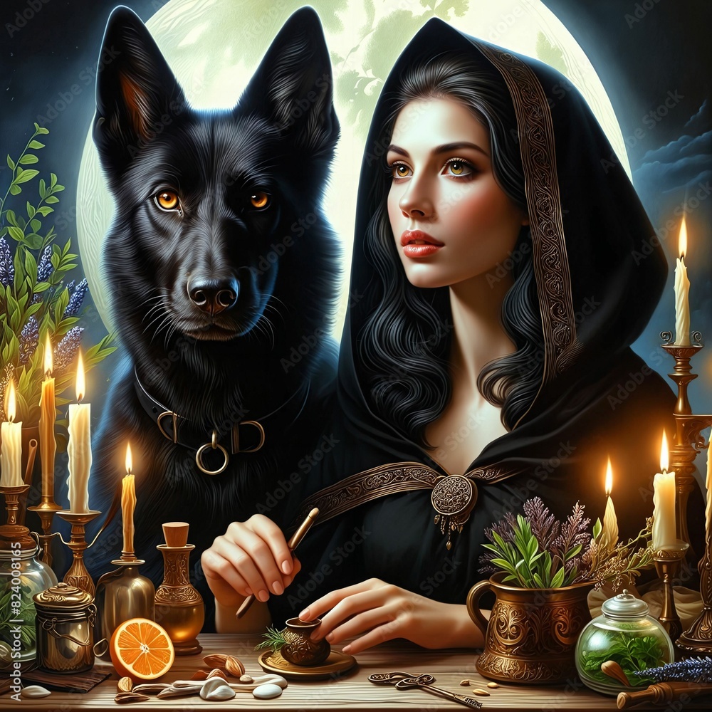 Hecate goddess of magic, the moon, animals, necromancy. Titan and ...