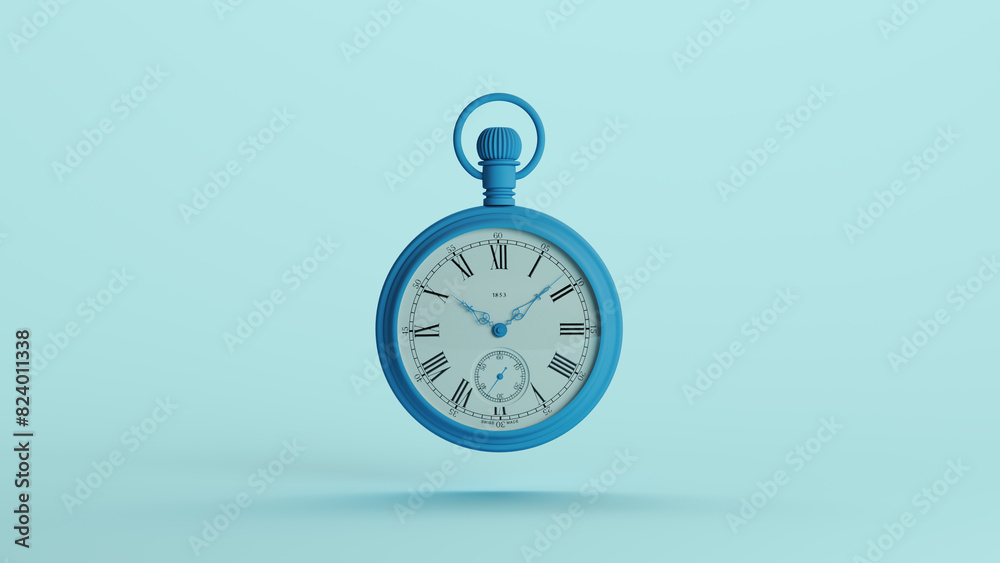 Blue pocket watch instrument clock time old pocket watch pale ...
