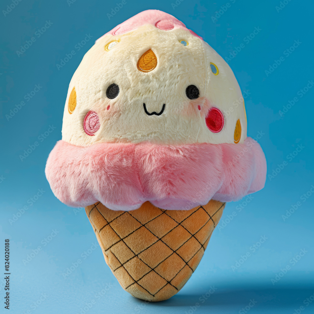 tutti frutti ice cream cone plush toy Stock Photo | Adobe Stock
