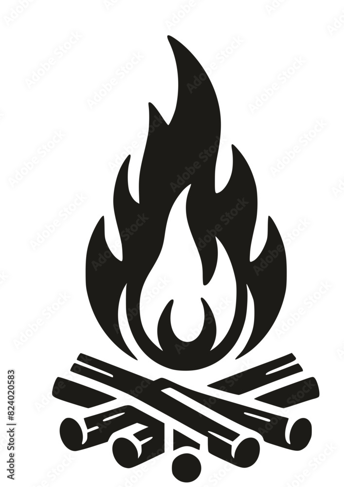Bonfire SVG, Camping SVG, Flame SVG, Mountains SVG, Fire SVG, Bonfire ...