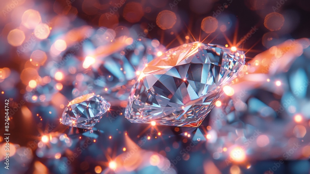 ภาพประกอบสต็อก Business connections made of clear diamonds in a Cinema ...
