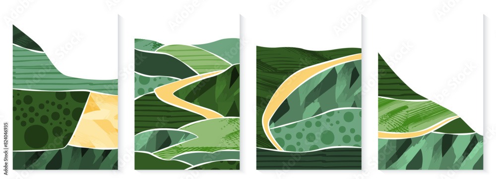 Abstract field farm pattern vector texture background. Green ...