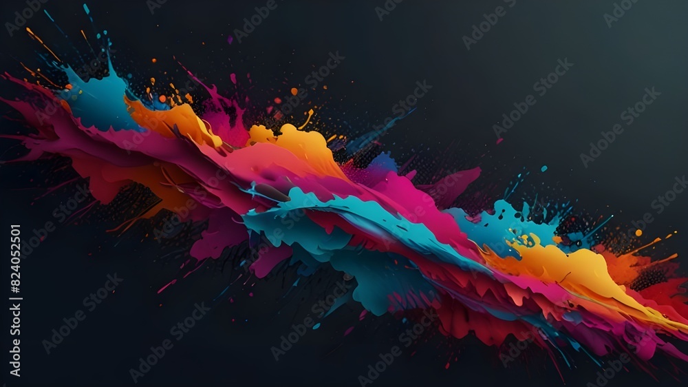 Artistic Motion: Dynamic Designs with Bursting Colors, AI-generated ...