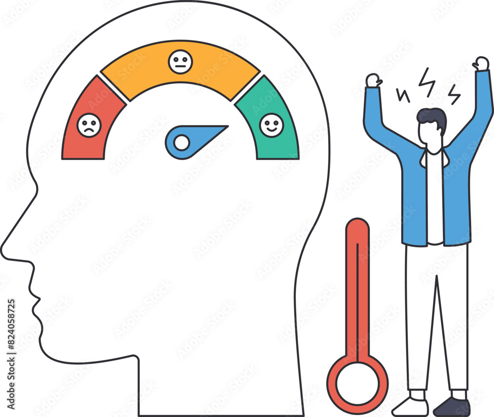 Vetor do Stock: High stress levels,risk level or decrease stress ...