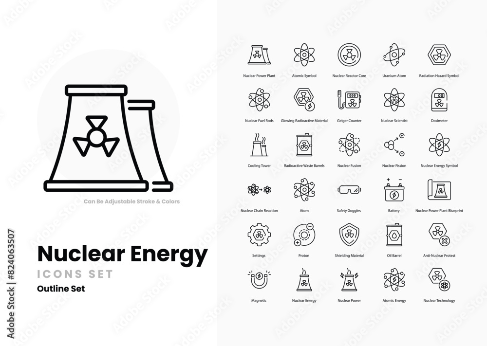 Nuclear Energy icons collection. Set contains such Icons as Nuclear ...