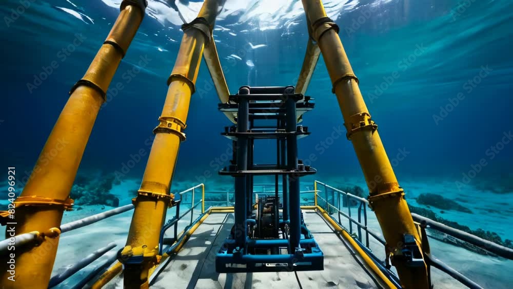 Underwater pipeline for oil and gas transport, subsea industry ...