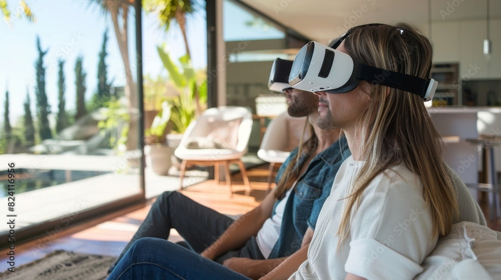 A couple uses virtual reality to experiment with furniture placement ...