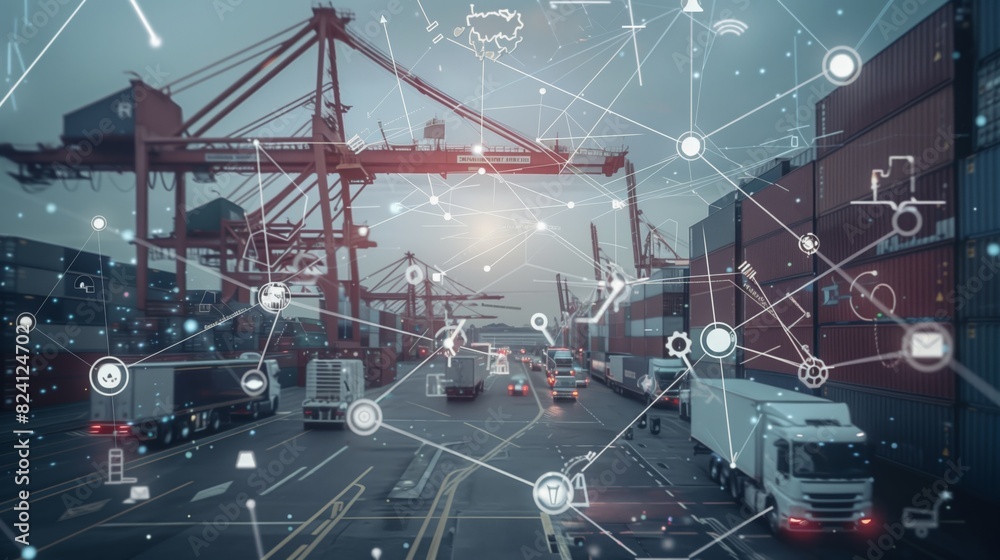 D2C or direct to consumer logistics concept. E-commerce. A detailed ...