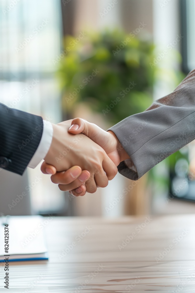 Businessman handshake for teamwork of business merger and acquisition ...