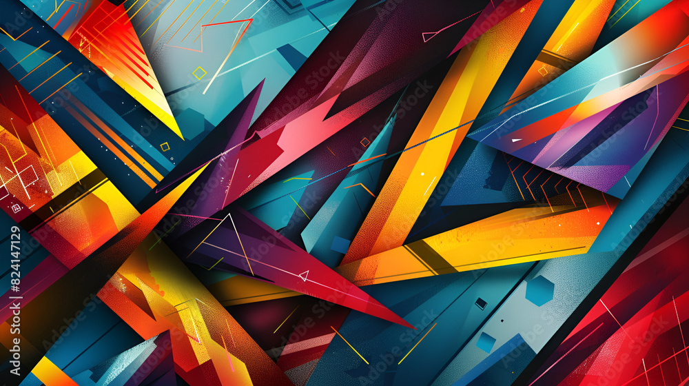 fondo con figuras geometricas y lineas en tercera dimension en 3d de ...