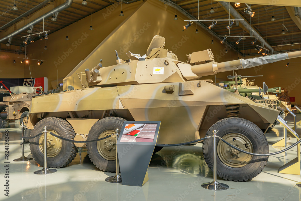 Royal Tank Museum, Amman, Jordan - May 4, 2024: 1970s EE9 Cascavel six ...