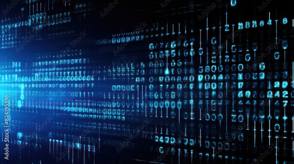 Matrix Background with copy space. Digital background. A stream of ...