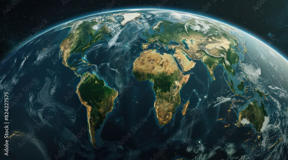 world map wallpaper with realistic details and colors Stock ...