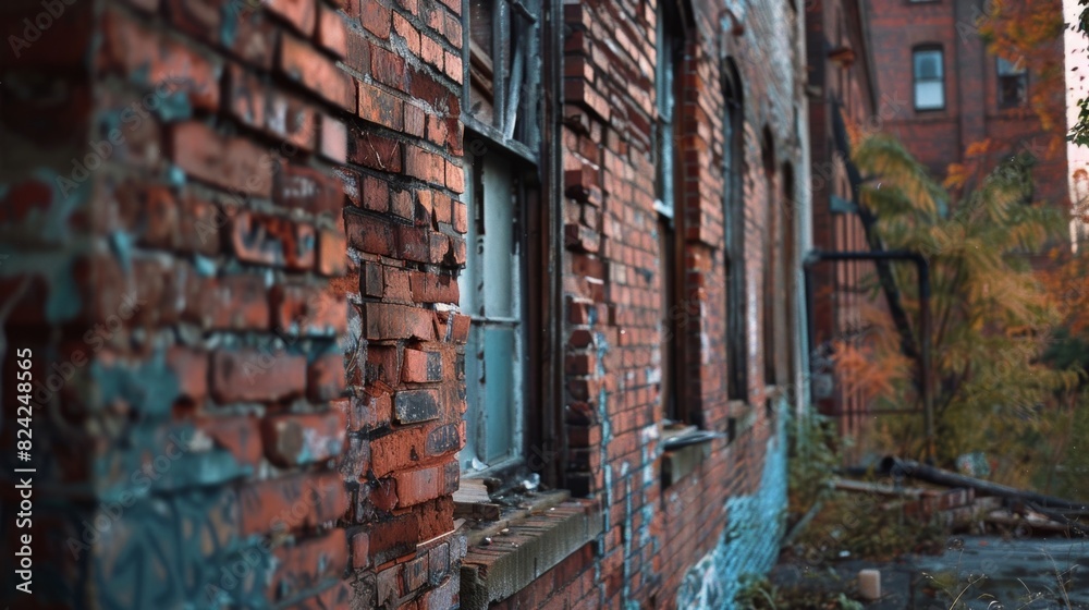 Crumbling brick buildings once bustling offices and bunkhouses for the ...