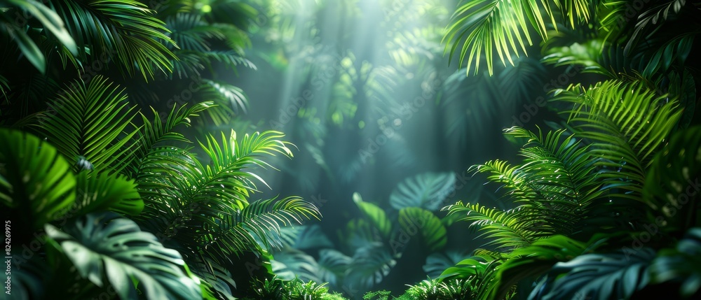 Background Tropical. Enveloped by verdant foliage, the rainforest's ...