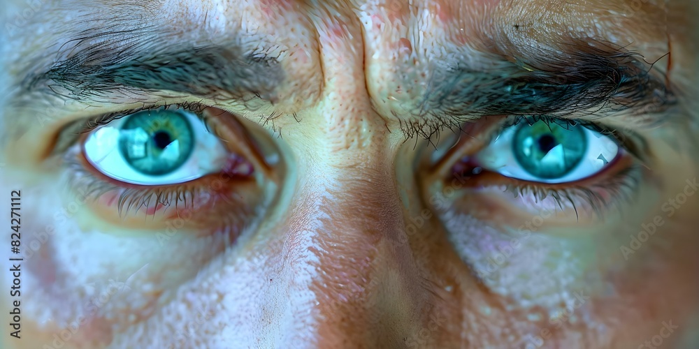 Mans face swollen from allergic reaction focus on angioedema around ...