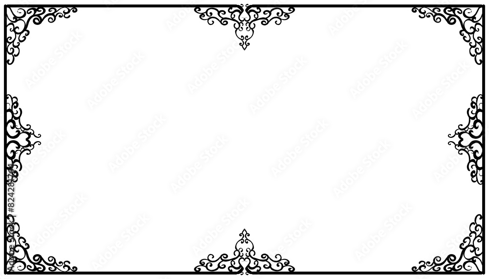 Vintage black frame design. Perfect for invitation cards, book covers ...