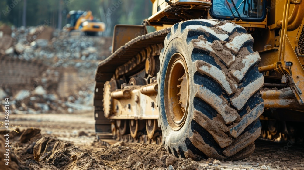 An equipment operator performing a routine check and tuneup on a motor ...