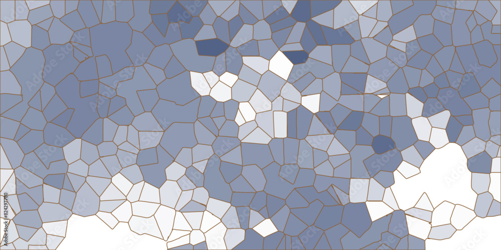 Multicolor Broken Stained-Glass Background with White lines. Voronoi ...