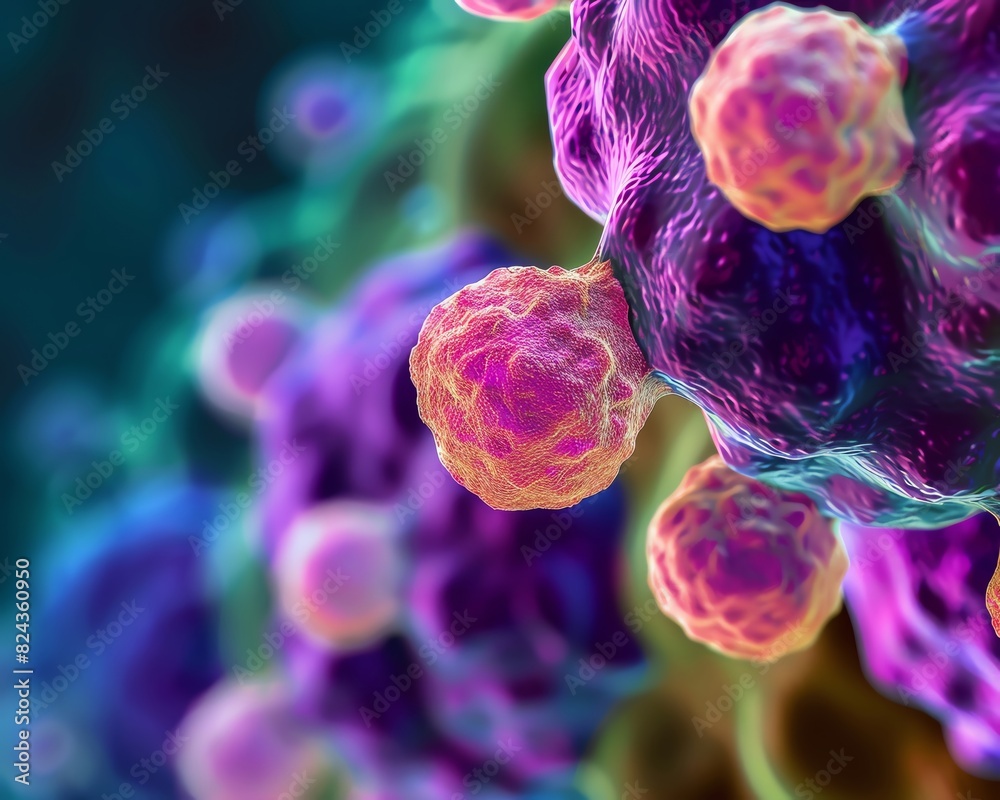 High detail microscopic view of Staphylococcus aureus causing skin ...