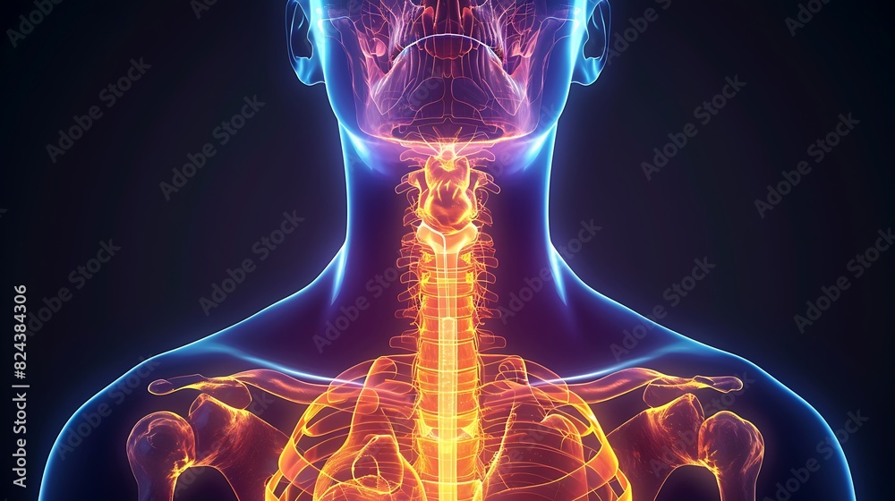 A comprehensive 3D x ray of the endocrine system showcases hormone ...