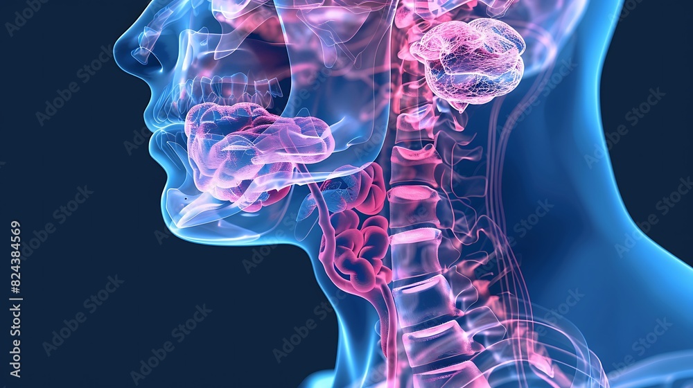 A comprehensive 3D x ray of the endocrine system showcases hormone ...