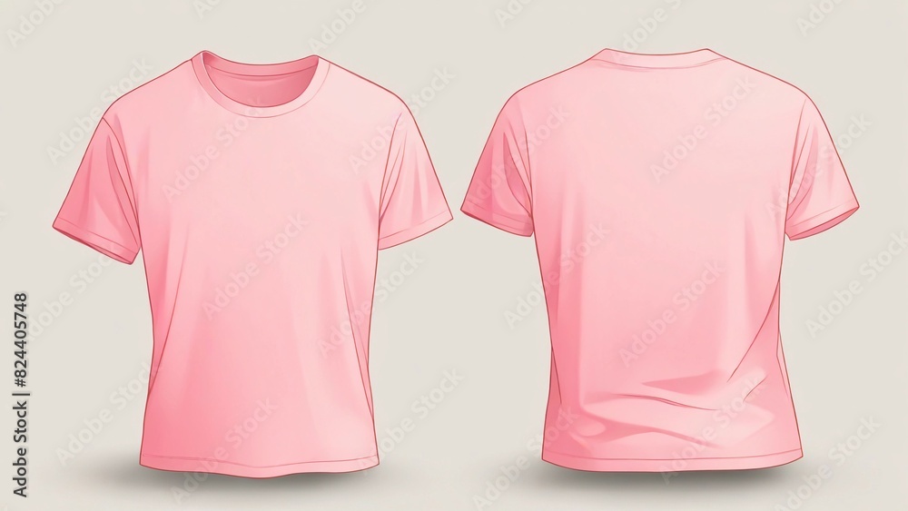 vector background illustration of plain t-shirt front and back Stock ...