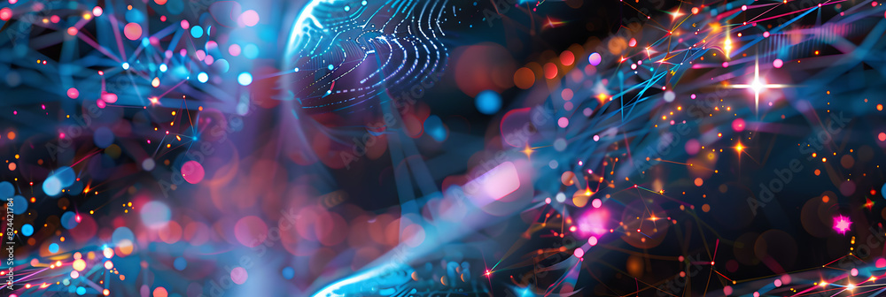 Digital backdround ideal for technological operations, neural networks, AI, data transmission ...