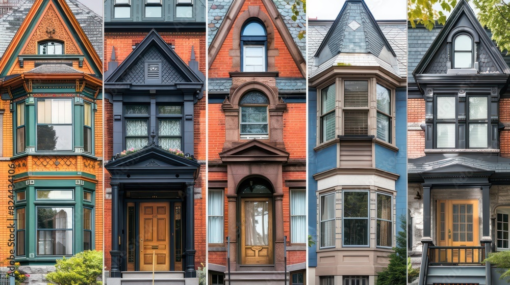 Show a collage of architectural styles and housing types, ranging from ...