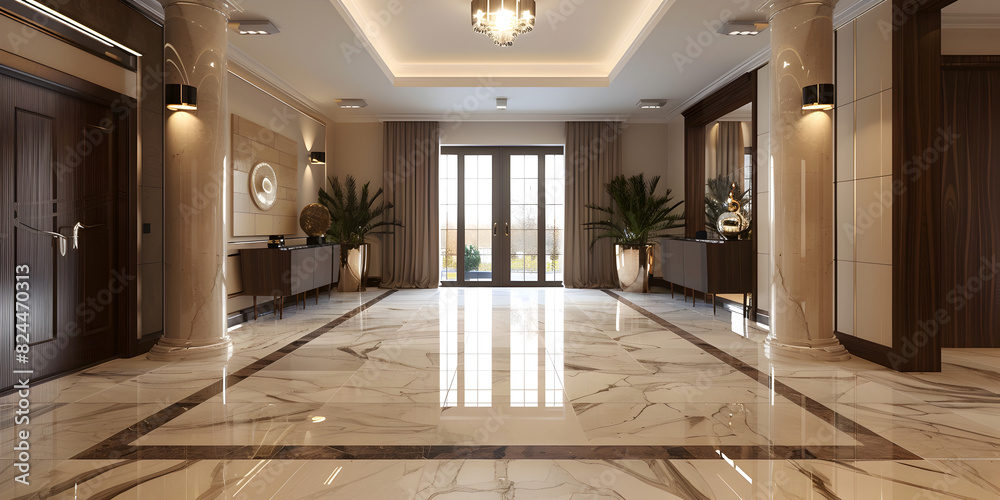 Contemporary hotel interior design hotel lobby rest area. Stock Photo ...