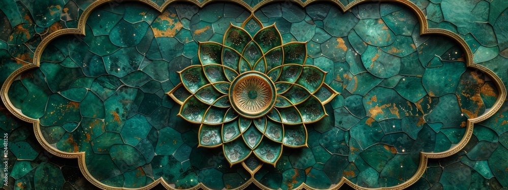 Arabic Middle Eastern background with Islamic geometric pattern and ...