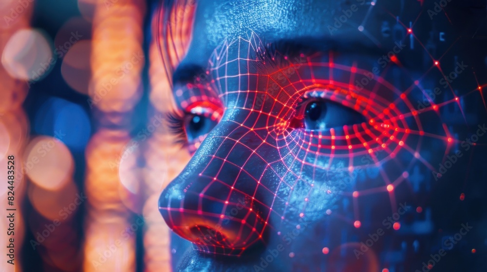 Facial recognition system with facial recognition interface and 3D ...