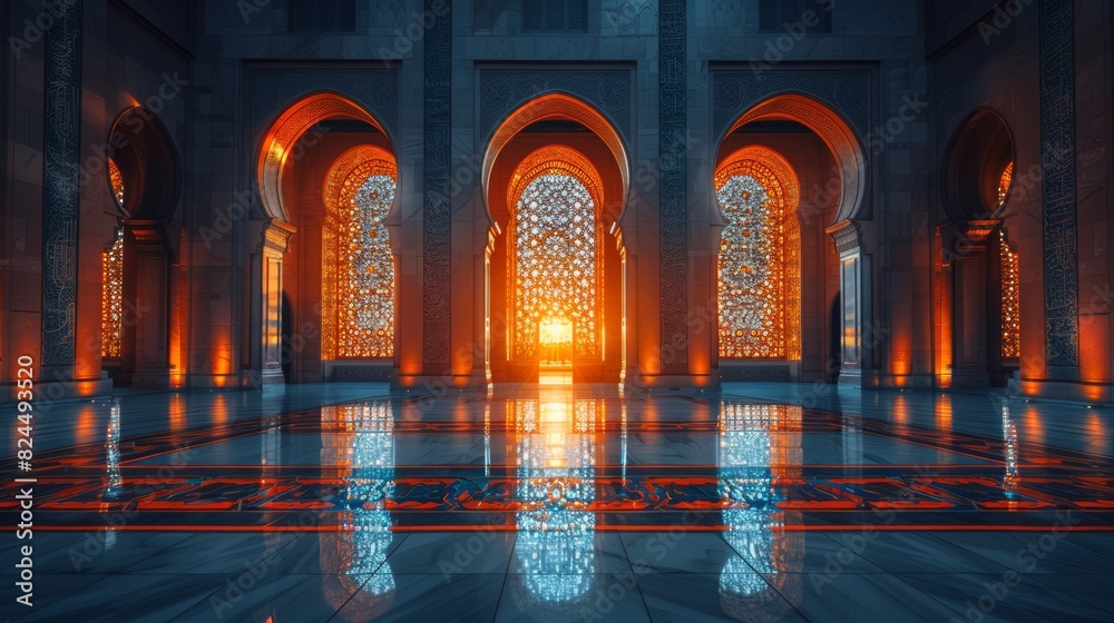 Arabic Middle Eastern background with Islamic pattern geometry and ...