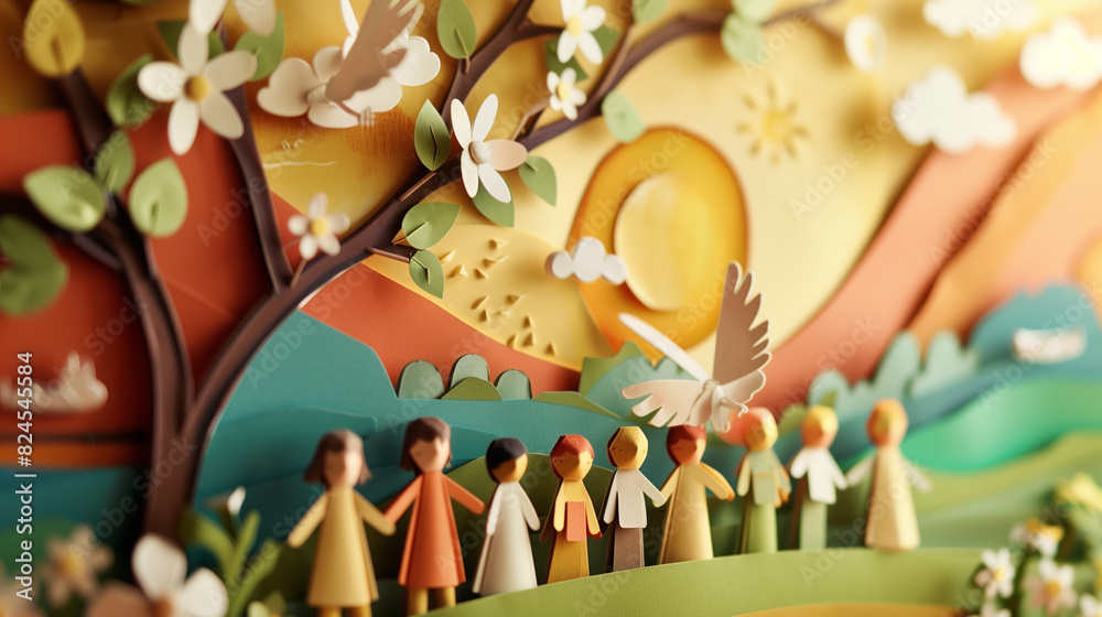 Catholic Religious Education Paper Art. This image depicts a ...