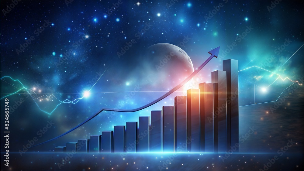 Financial Growth Chart, barometer-style chart illustrating the growth ...
