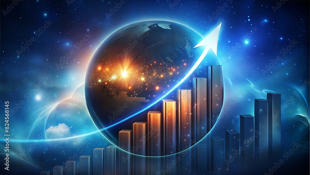 Financial Growth Chart, barometer-style chart illustrating the growth ...